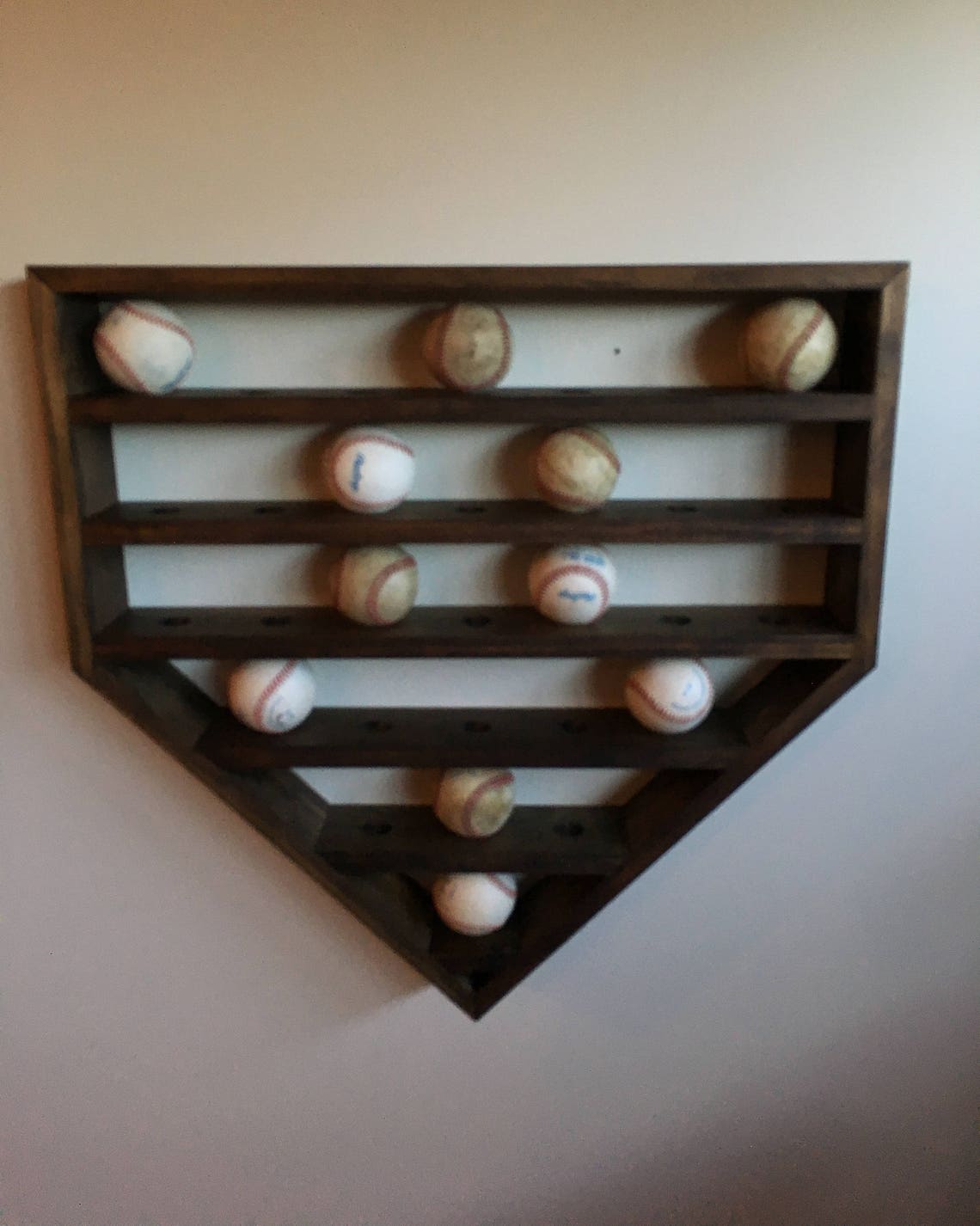 Large Baseball Display Shelf Holds 30 Baseballs Baseball | Etsy