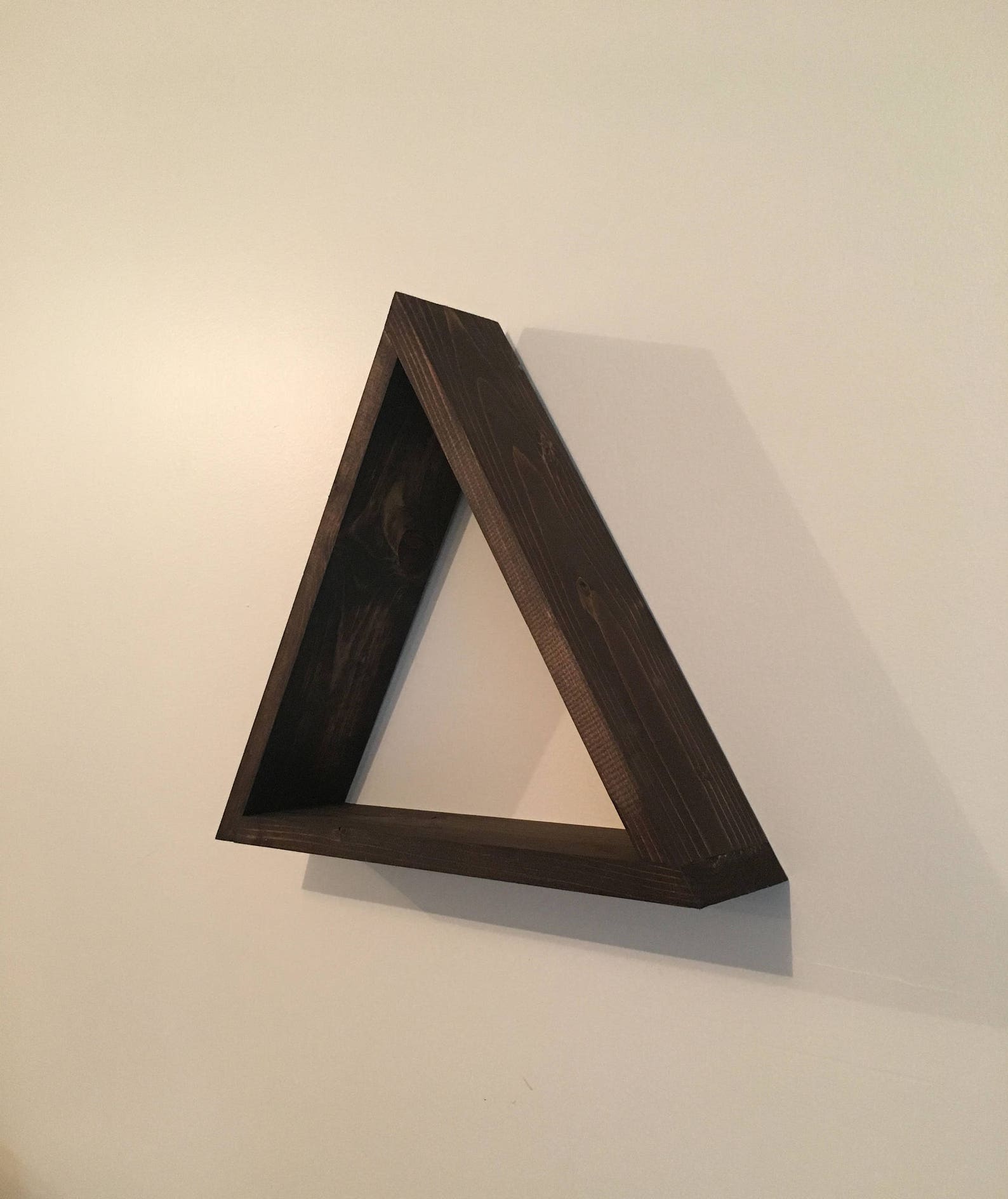 SET OF Three - Floating Triangle Shelf, Floating Triangle Shelves ...