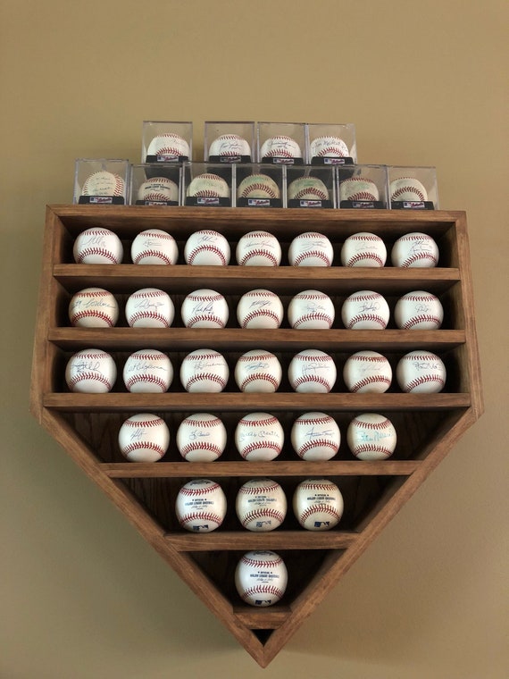 Large Baseball Display Shelf Holds 30 Baseballs Baseball | Etsy