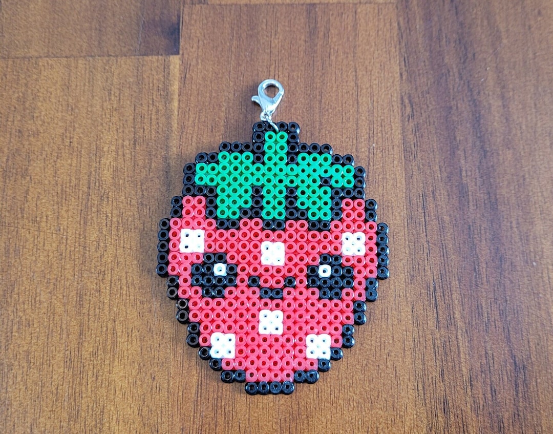 Cute Strawberry Mini Perler Beads Keychain/pendant - Etsy
