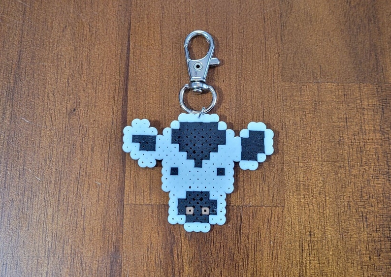 Cow Mini Perler Bead Keychain/pendant - Etsy