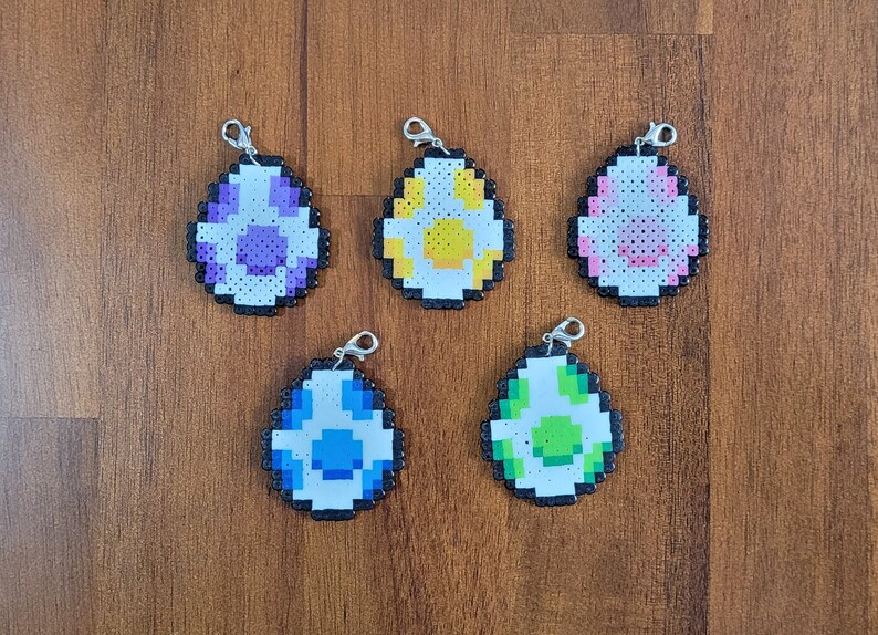 Yoshi Egg Mini Perler Beads Keychain/pendant - Etsy