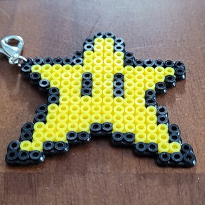 Mario Star Mini Perler Beads Keychain/pendant - Etsy