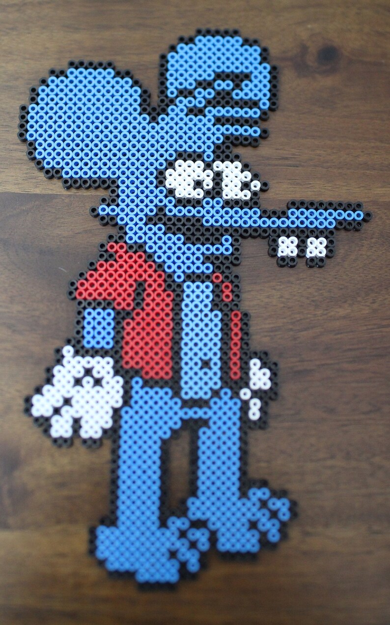 Simpsons Itchy and Scratchy Perler Beads - Etsy