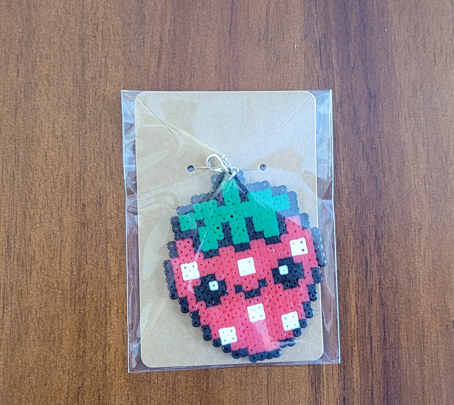 Cute Strawberry Mini Perler Beads Keychain/pendant - Etsy