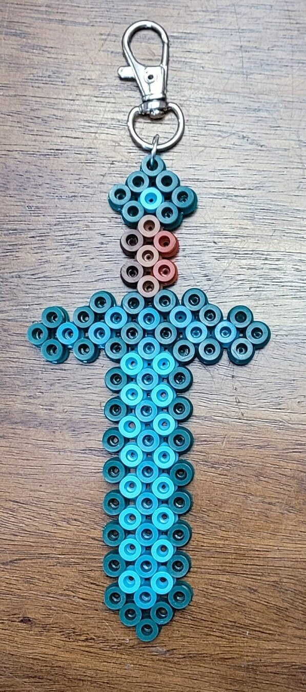 Minecraft Sword Perler Beads Keychain/pendant - Etsy