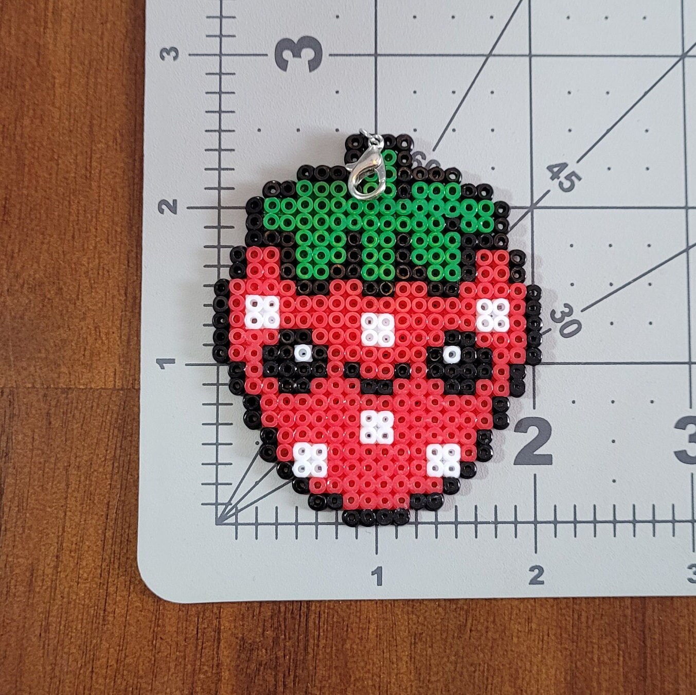 Cute Strawberry Mini Perler Beads Keychain/pendant - Etsy