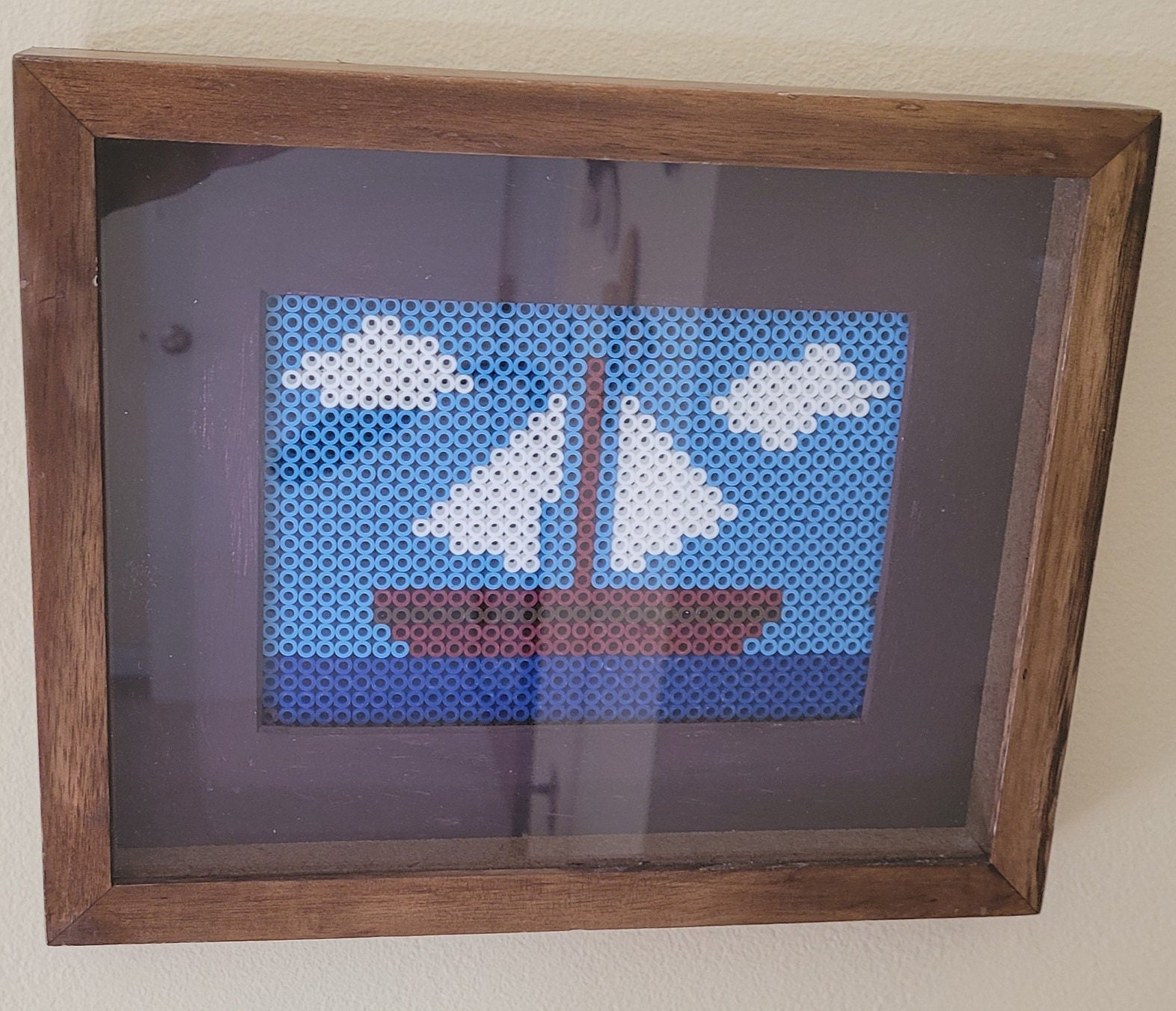 Simpsons Sailboat Painting Perler Beads in Frame - Etsy