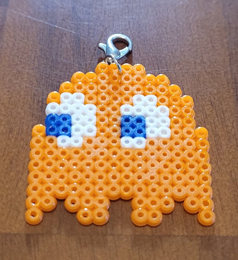 Pac Man Ghost Mini Perler Beads Keychain/pendant - Etsy