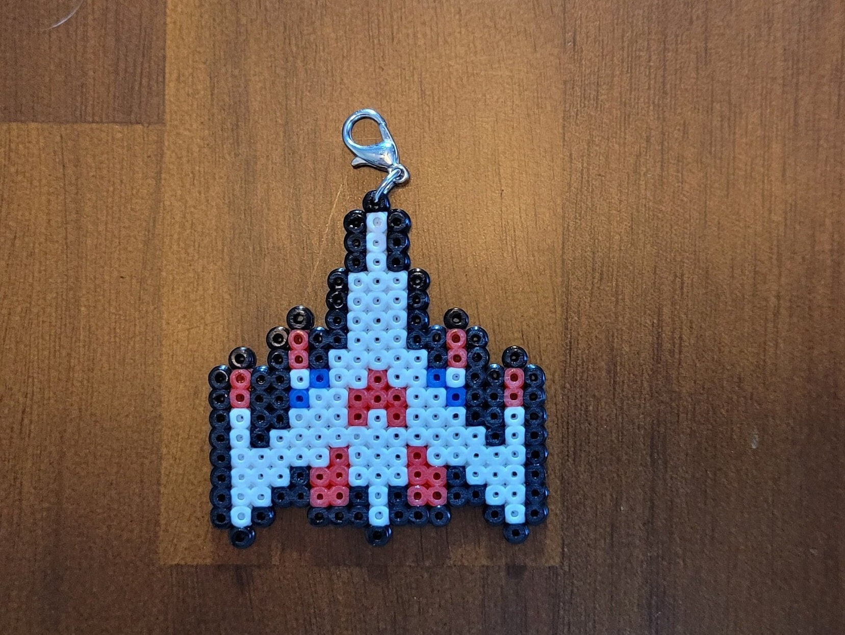Galaga Ship Mini Perler Beads Keychain/pendant - Etsy