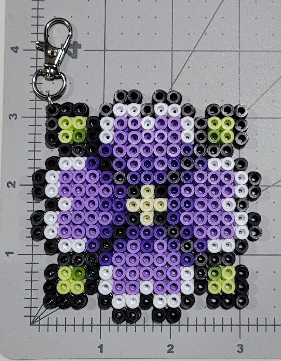 Purple Flower Perler Beads Keychain/pendant - Etsy