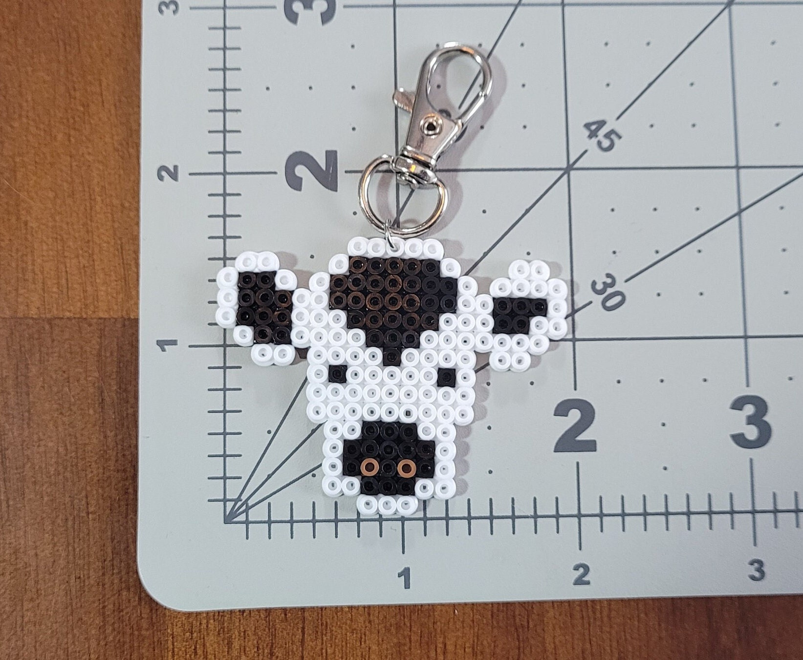 Cow Mini Perler Bead Keychain/pendant - Etsy