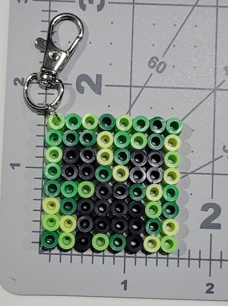 Minecraft Creeper Perler Beads Keychain/pendant - Etsy