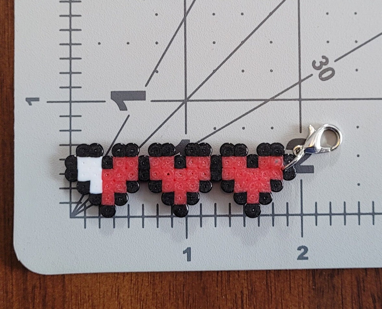 Life Hearts Mini Perler Beads Keychain/pendant - Etsy