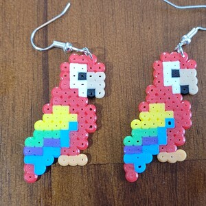 Parrot Mini Perler Bead Earrings - Etsy