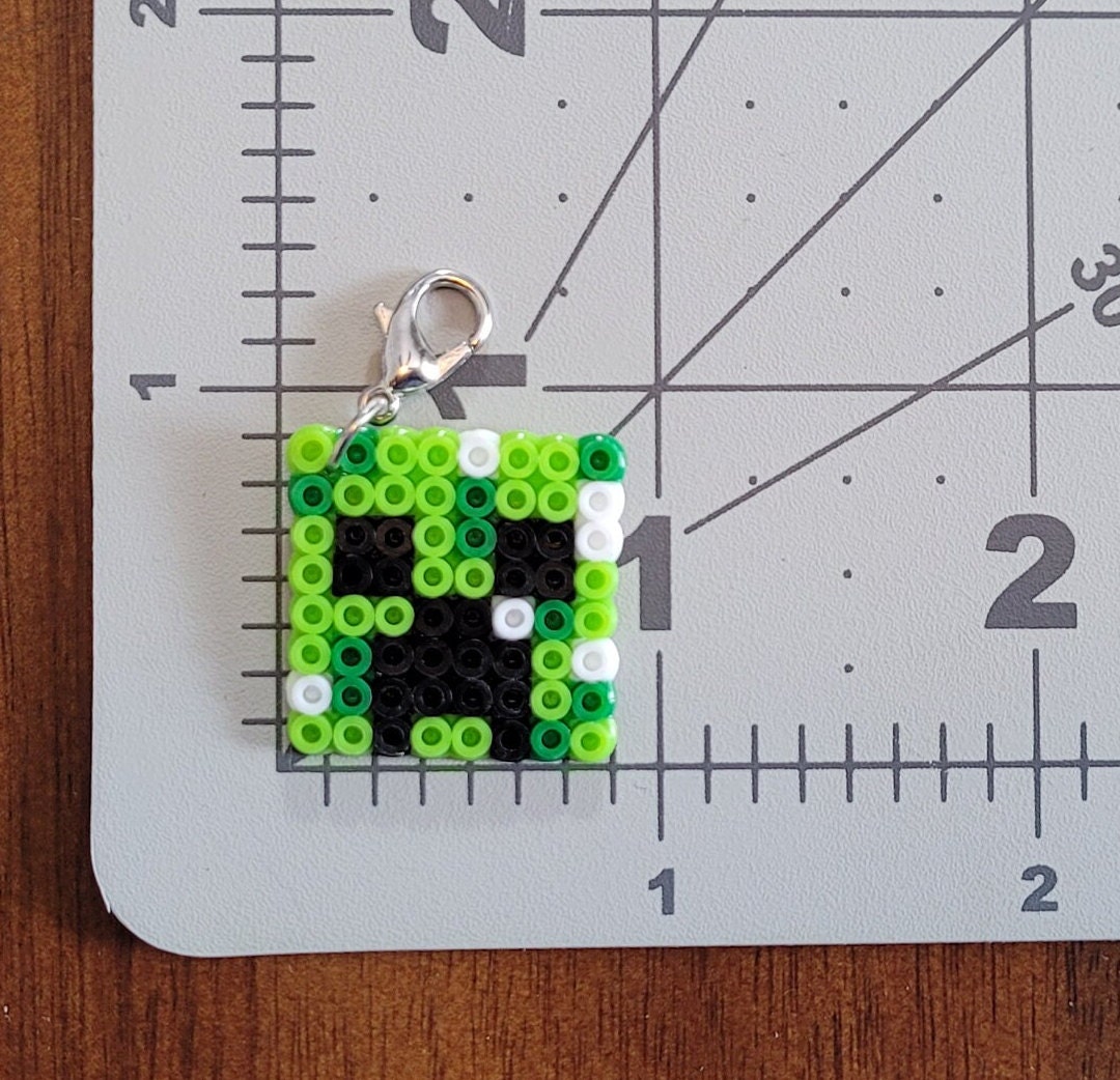 Minecraft Creeper Mini Perler Beads Keychain/pendant - Etsy