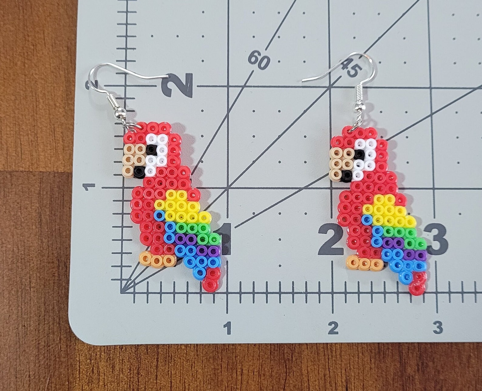 Parrot Mini Perler Bead Earrings - Etsy