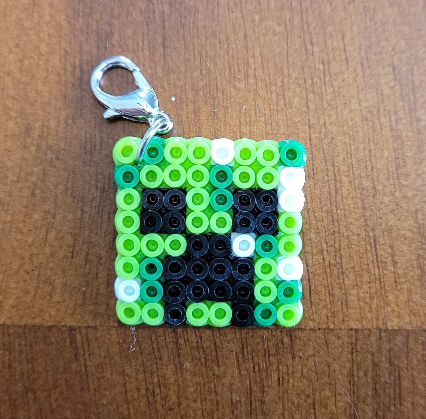 Minecraft Creeper Mini Perler Beads Keychain/pendant - Etsy