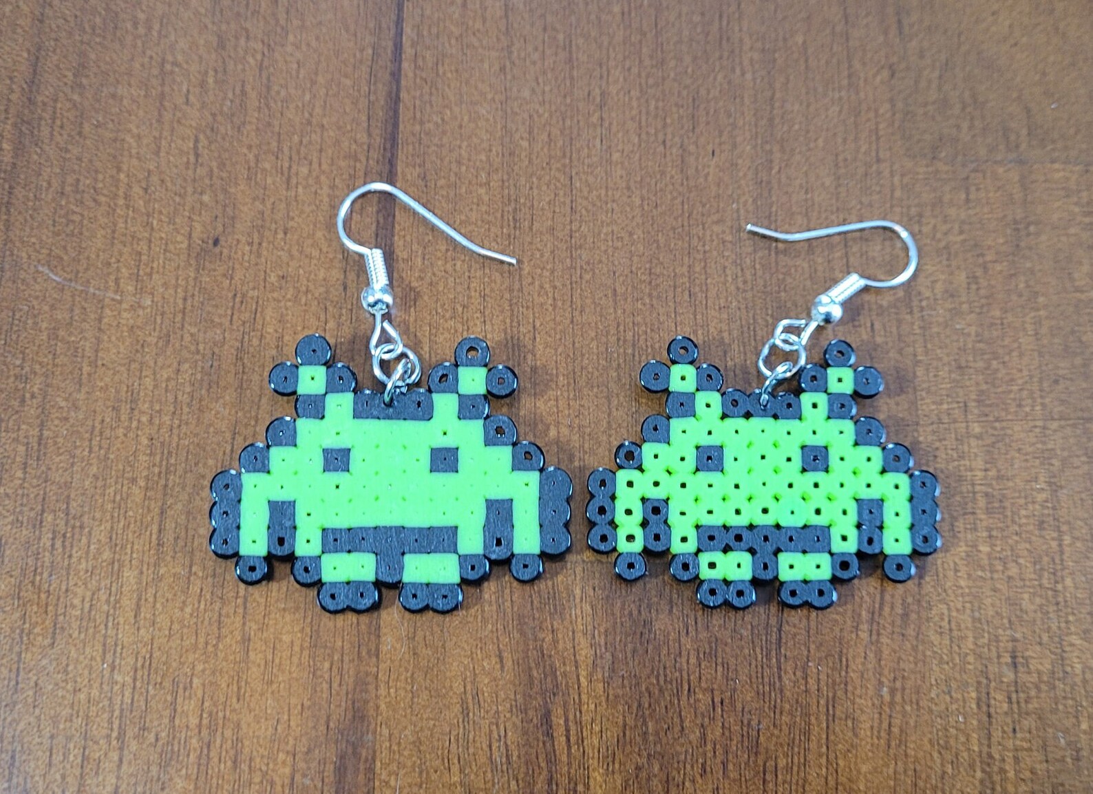 Space Invader Mini Perler Bead Earrings - Etsy