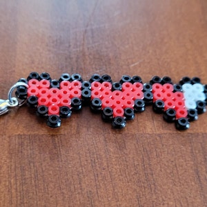 Life Hearts Mini Perler Beads Keychain/pendant - Etsy