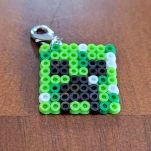 Minecraft Creeper Mini Perler Beads Keychain/pendant - Etsy