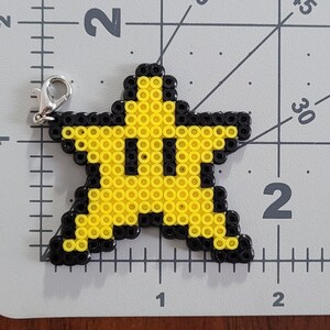 Mario Star Mini Perler Beads Keychain/pendant - Etsy