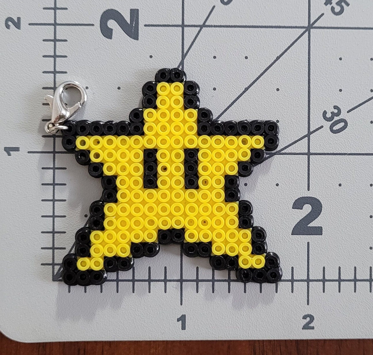 Mario Star Mini Perler Beads Keychain/pendant - Etsy