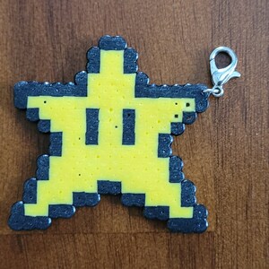 Mario Star Mini Perler Beads Keychain/pendant - Etsy