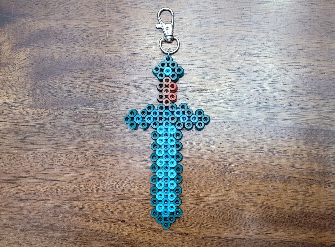 Minecraft Sword Perler Beads Keychain/pendant - Etsy