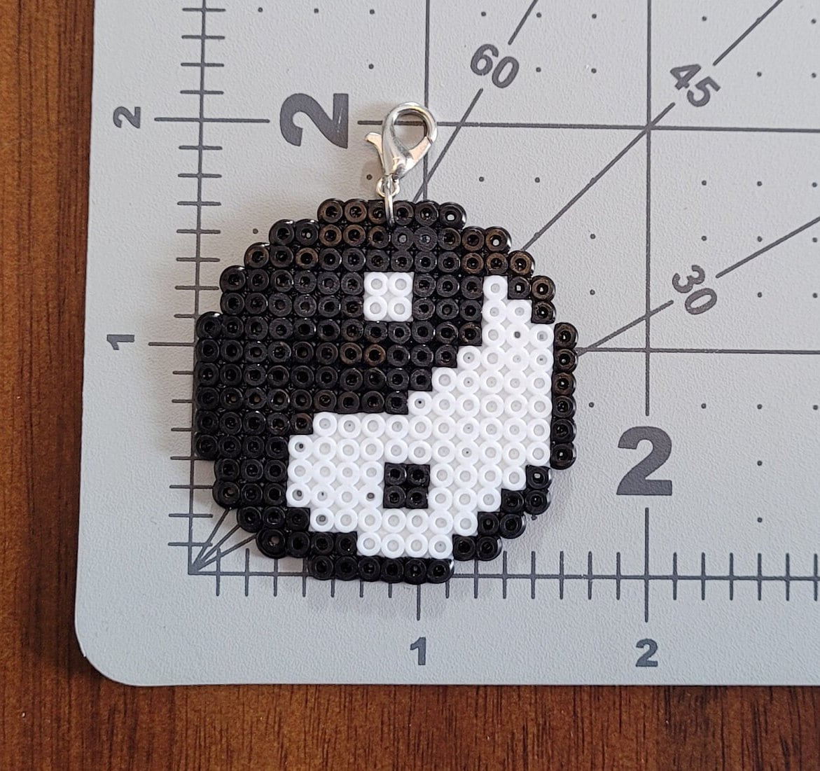 Yin Yang Mini Perler Beads Keychain/pendant - Etsy