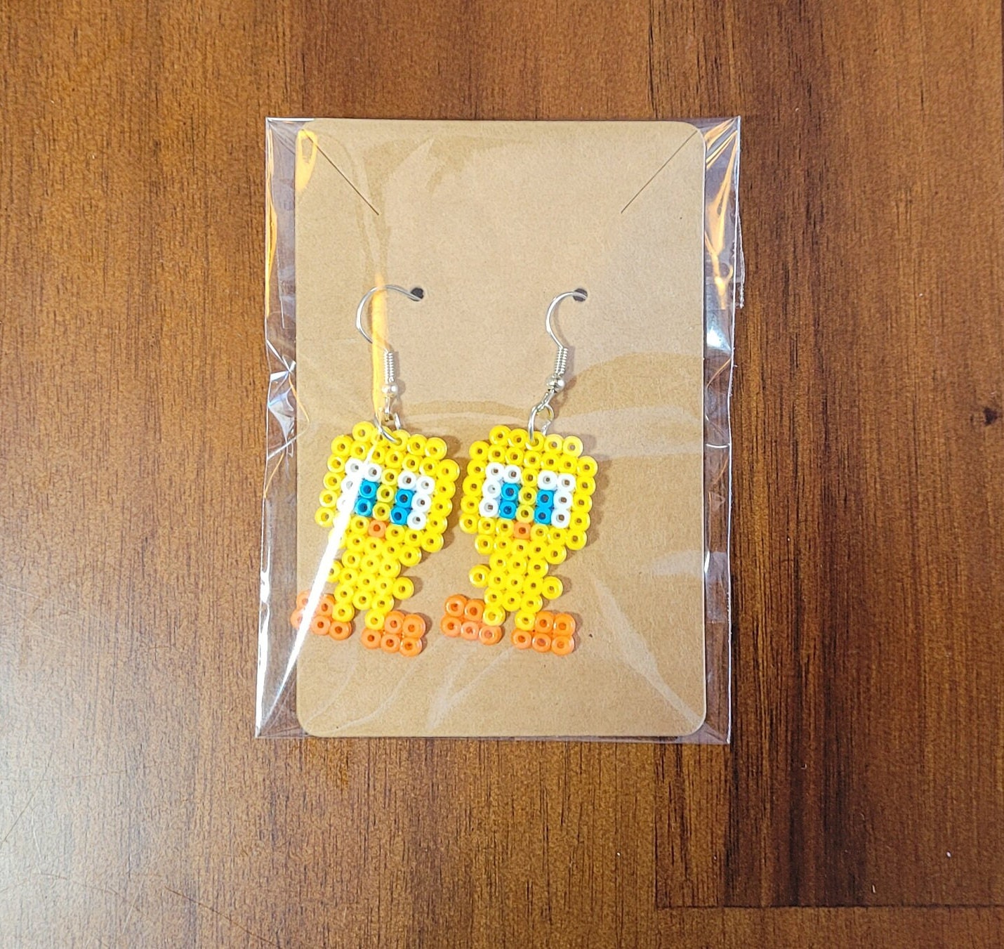 Tweety Bird Earings Mini Perler Beads - Etsy