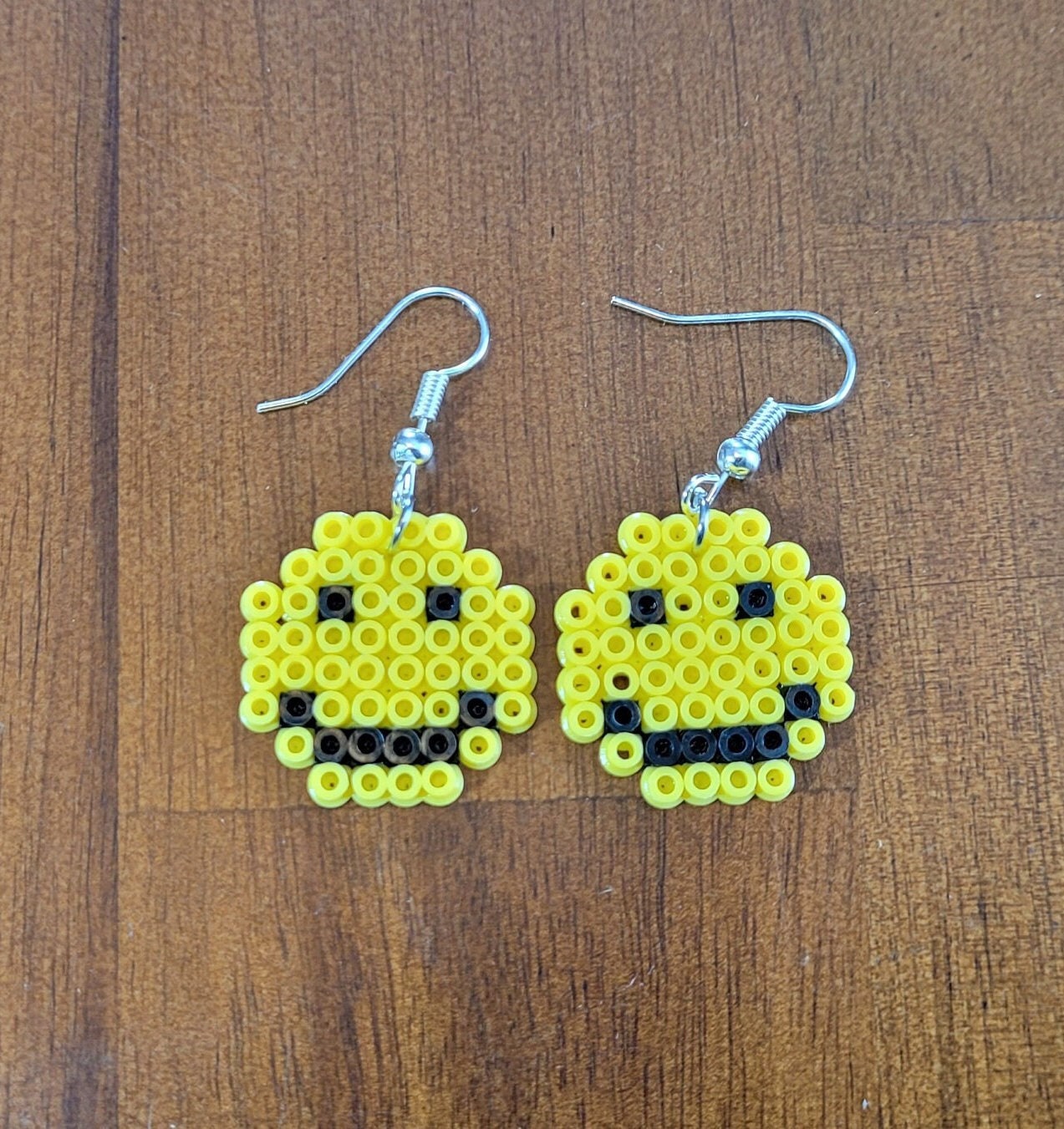 Happy Face Mini Perler Bead Earrings - Etsy