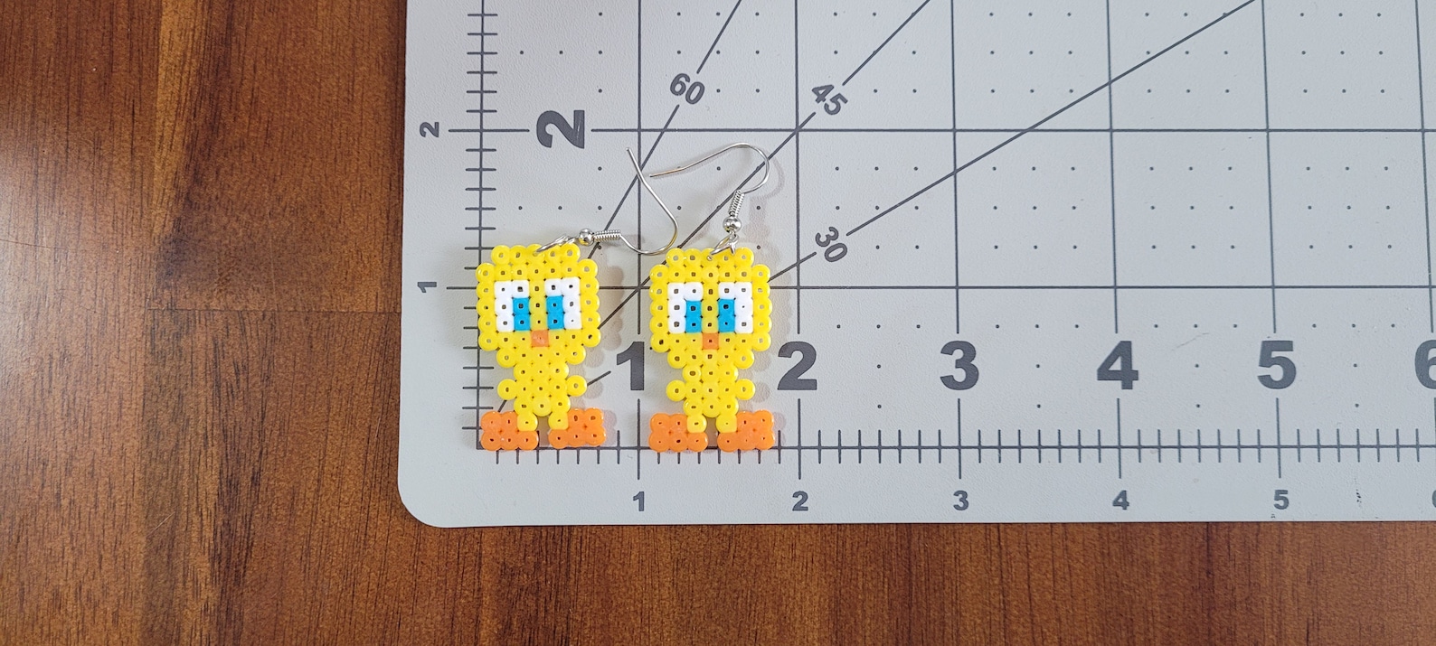 Tweety Bird Earings Mini Perler Beads - Etsy