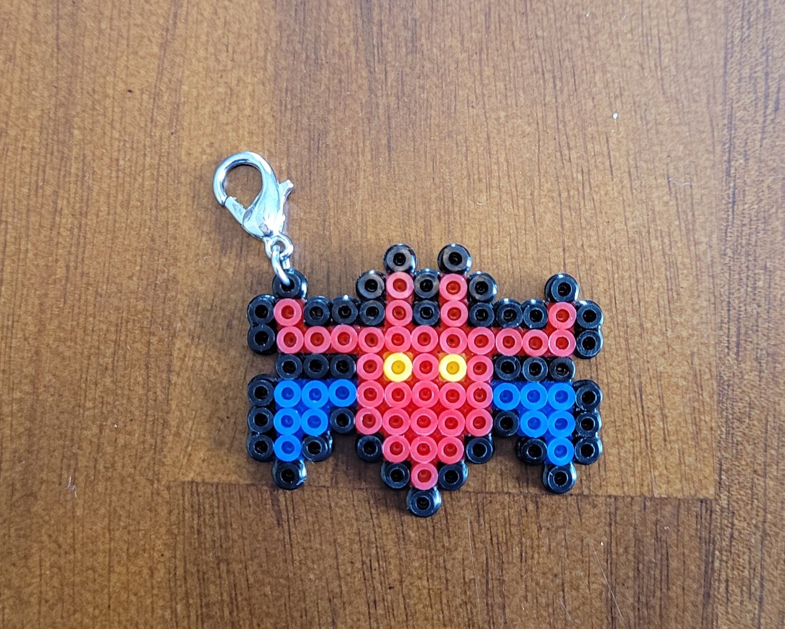 Galaxian Ship Mini Perler Beads Keychain/pendant - Etsy