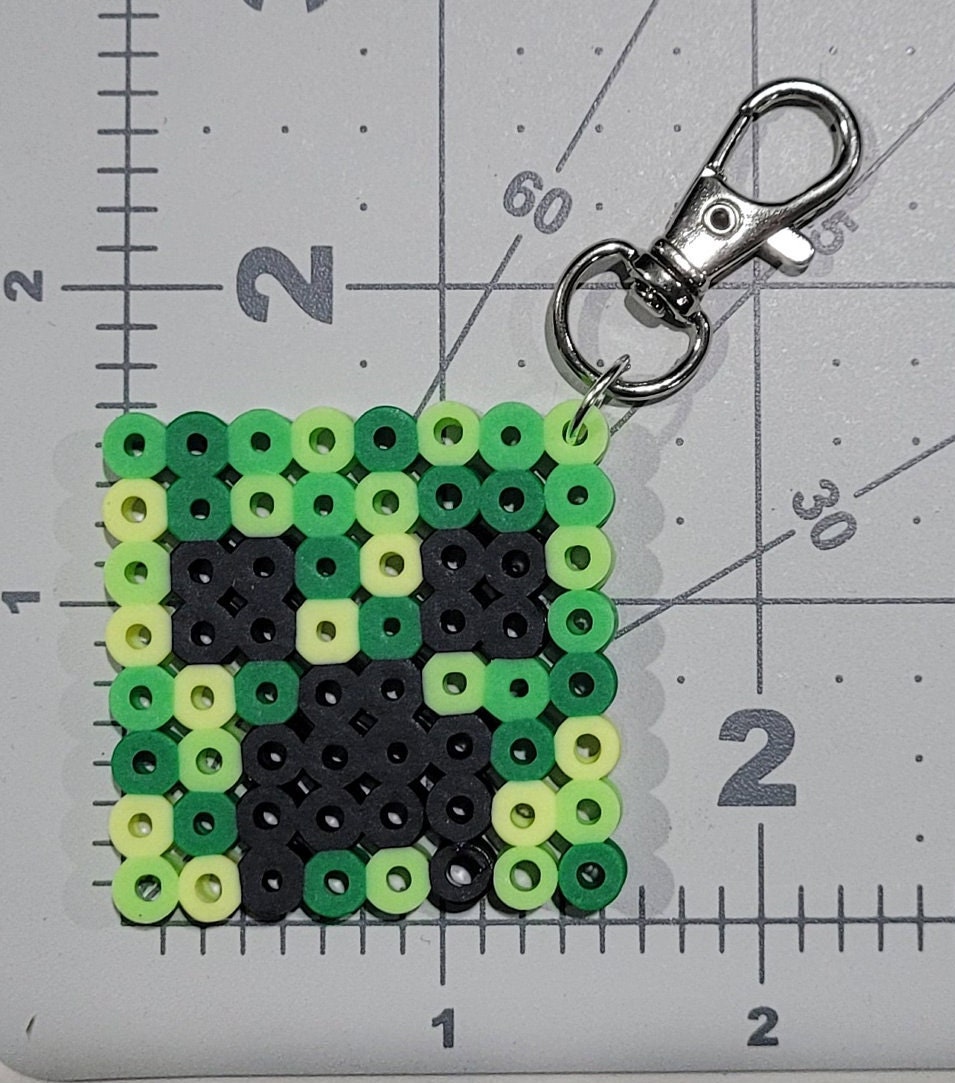 Minecraft Creeper Perler Beads Keychain/pendant - Etsy