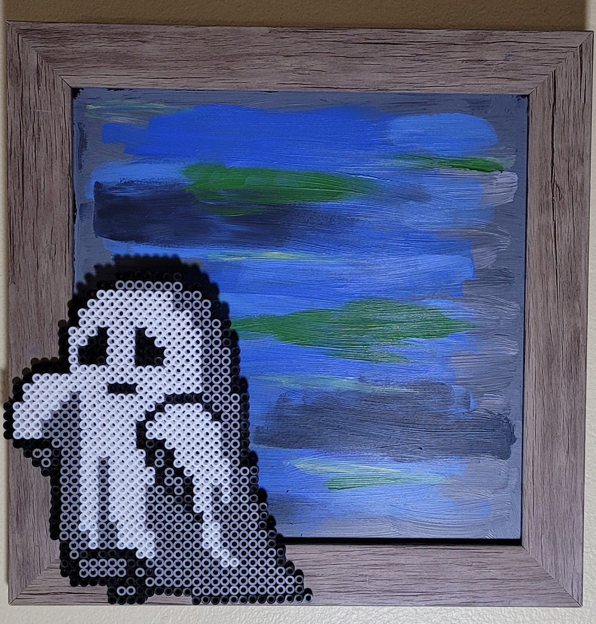 Ghost Perler Beads on a Frame - Etsy