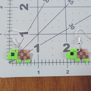 Turtle Mini Perler Bead Earrings - Etsy