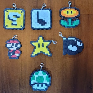 Mario Bullet Bill Mini Perler Beads Keychain/pendant - Etsy