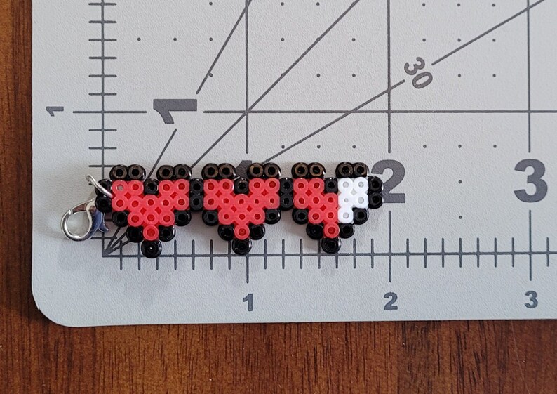 Life Hearts Mini Perler Beads Keychain/pendant - Etsy