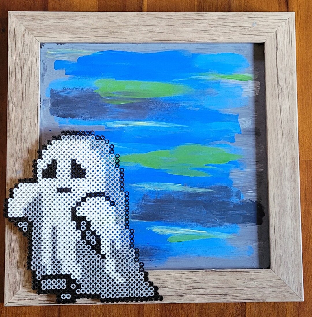 Ghost Perler Beads on a Frame - Etsy