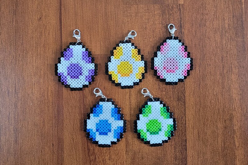 Yoshi Egg Mini Perler Beads Keychain/pendant - Etsy
