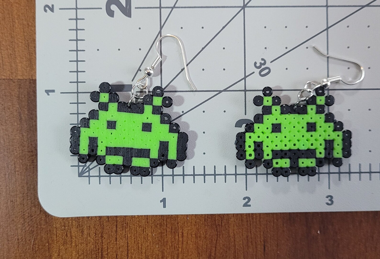 Space Invader Mini Perler Bead Earrings - Etsy