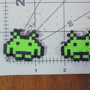 Space Invader Mini Perler Bead Earrings - Etsy