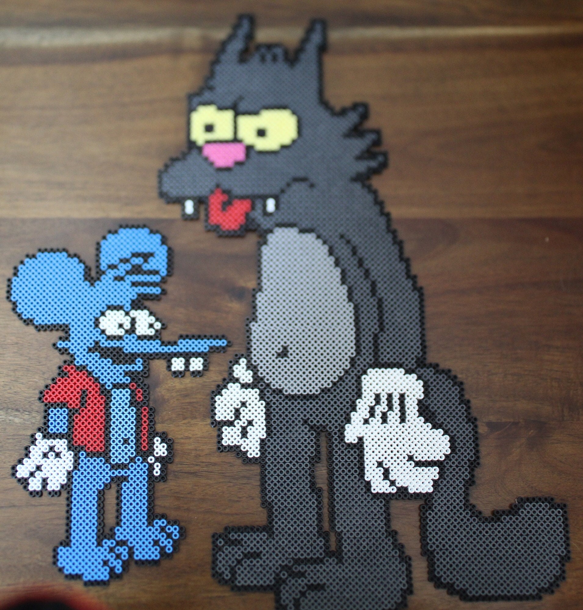 Simpsons Itchy and Scratchy Perler Beads - Etsy