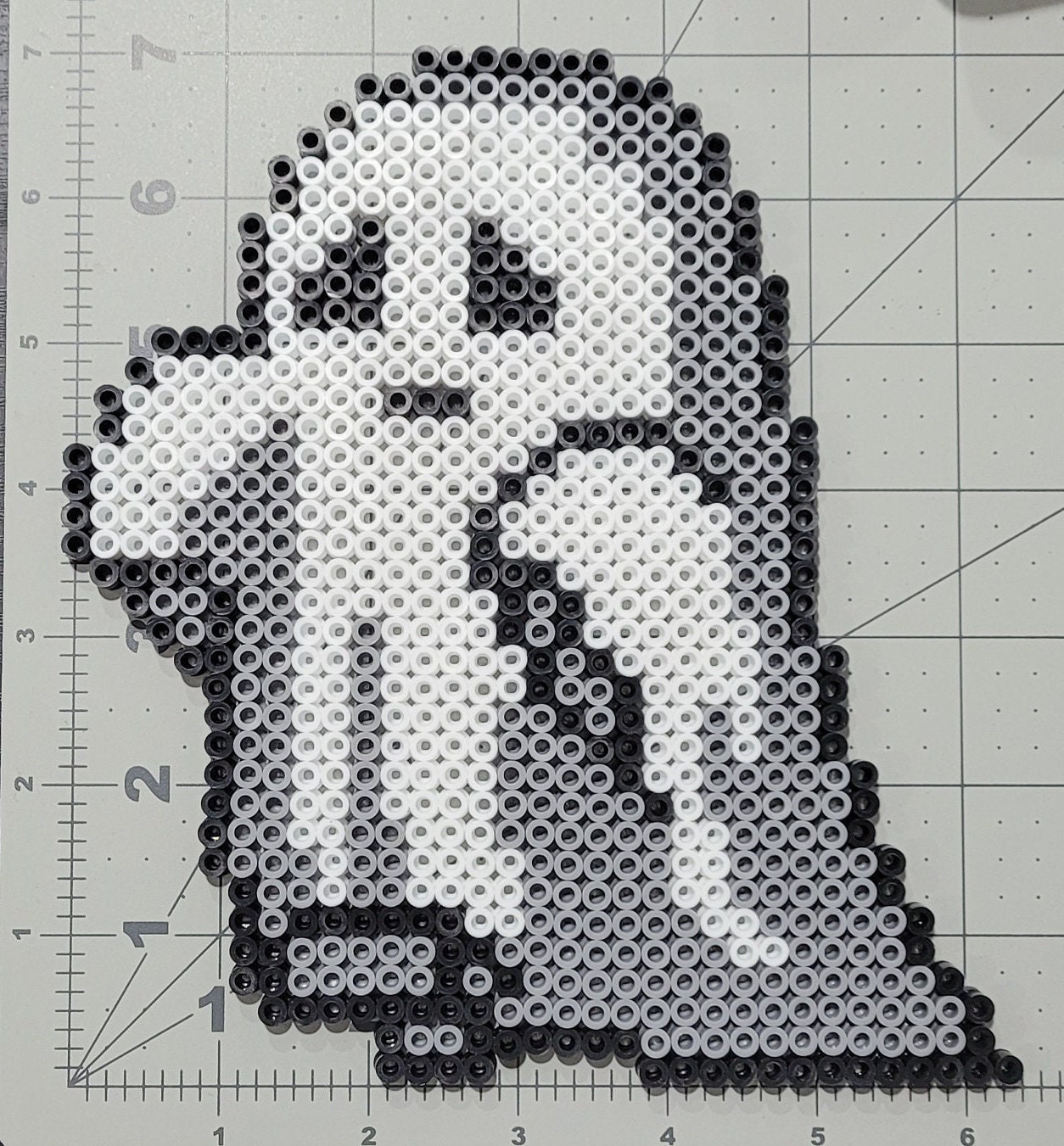 Ghost Perler Beads on a Frame - Etsy