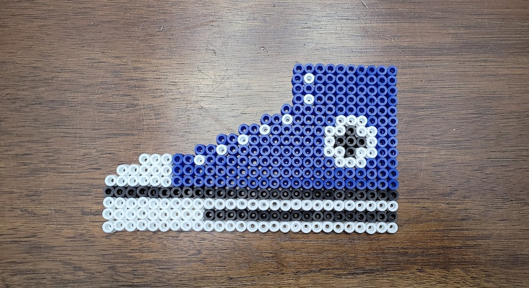 Blue Converse Shoe Perler Beads - Etsy