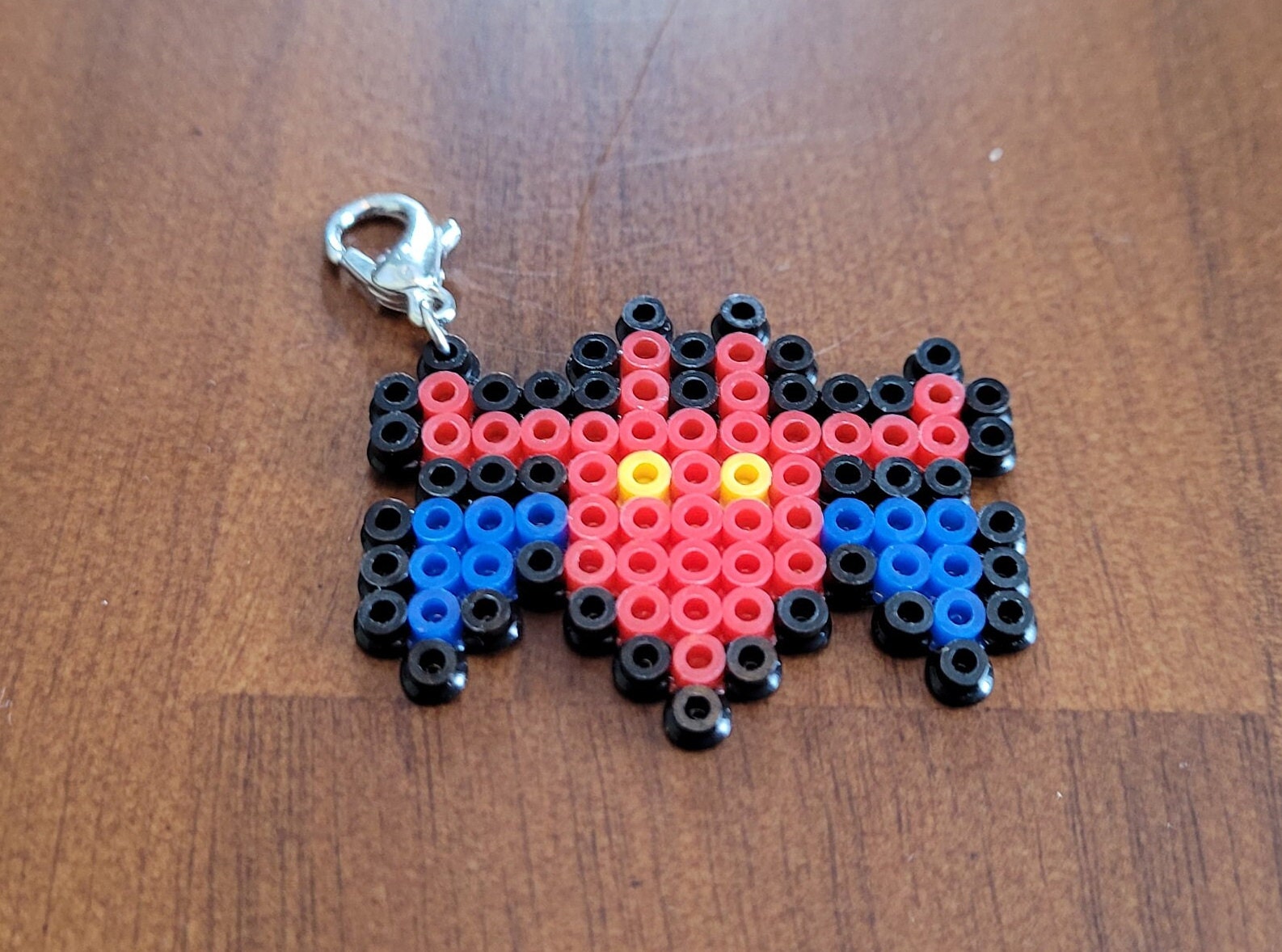 Galaxian Ship Mini Perler Beads Keychain/pendant - Etsy