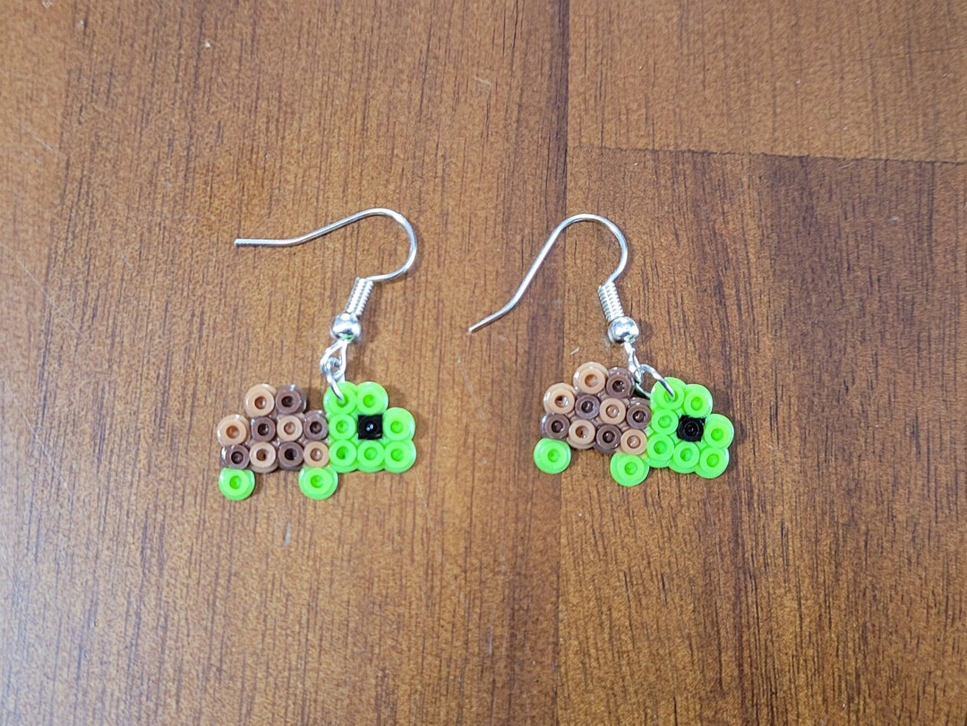Turtle Mini Perler Bead Earrings - Etsy
