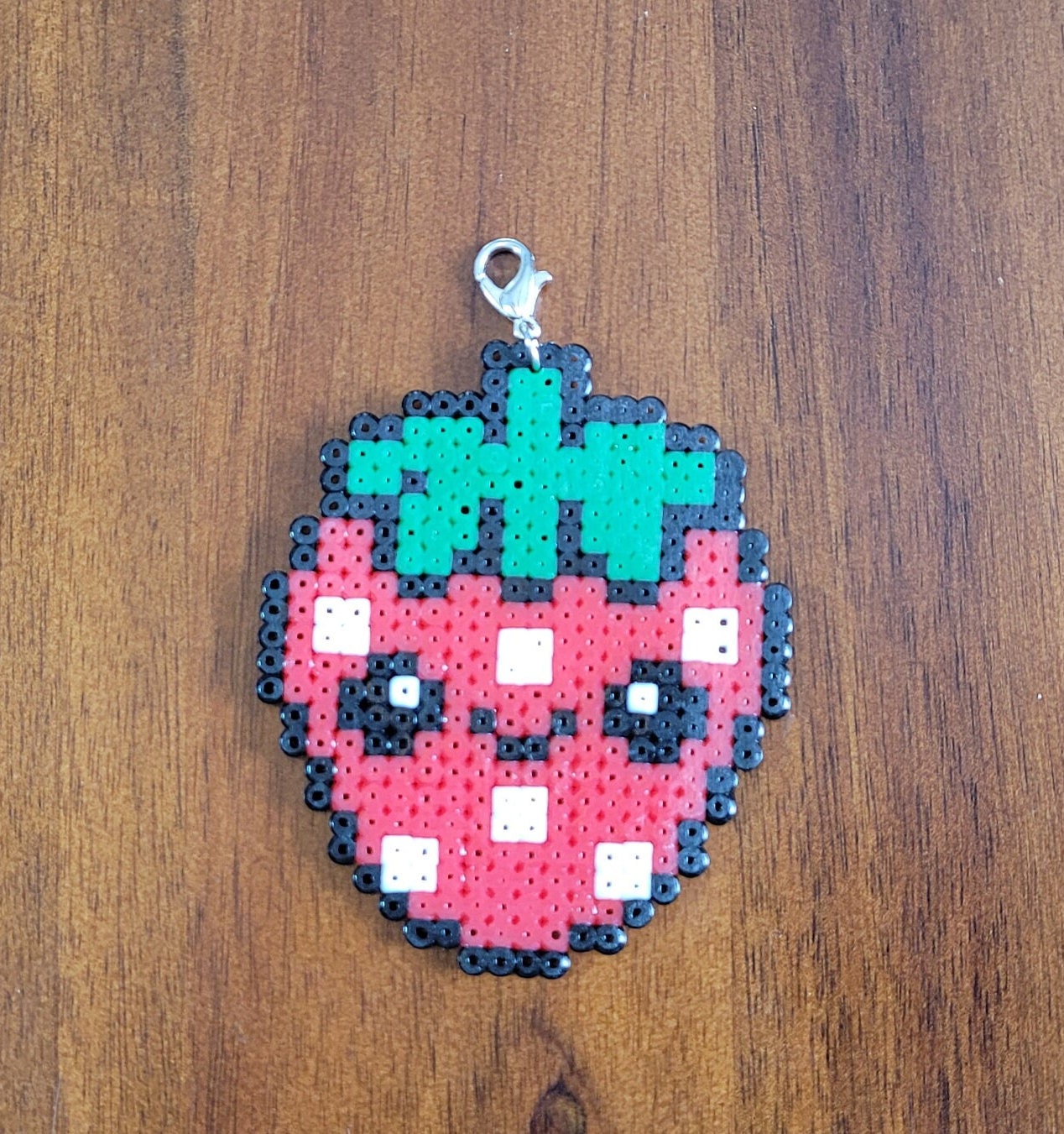 Cute Strawberry Mini Perler Beads Keychain/pendant - Etsy