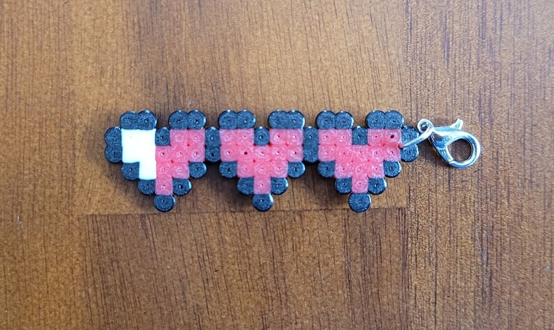 Life Hearts Mini Perler Beads Keychain/pendant - Etsy